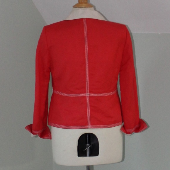 Kasper | Jackets & Coats | Red Linen Blazer | Poshmark
